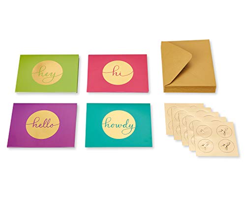 Papyrus Blank Cards with Envelopes, Hello (20-Count)