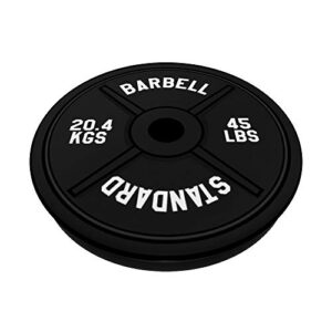 Weightlifting Barbell Plate - Weight Lifting Gift PopSockets PopGrip: Swappable Grip for Phones & Tablets