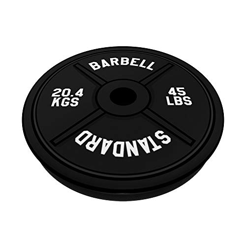 Weightlifting Barbell Plate - Weight Lifting Gift PopSockets PopGrip: Swappable Grip for Phones & Tablets