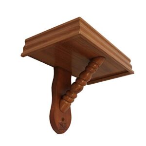 NT furniture Buddha Altar Shelf Stand Wooden Wall Rack Nop (8x12x12.5 inches, Teak)