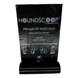 HOUNDSCOOP® Case of 2000 Pet Waste Bags on Roll (10 Rolls of 200 bags per roll) Dog Waste Station Bags for HOA, Residential, commercial roll bag for Poop Station Dispensers