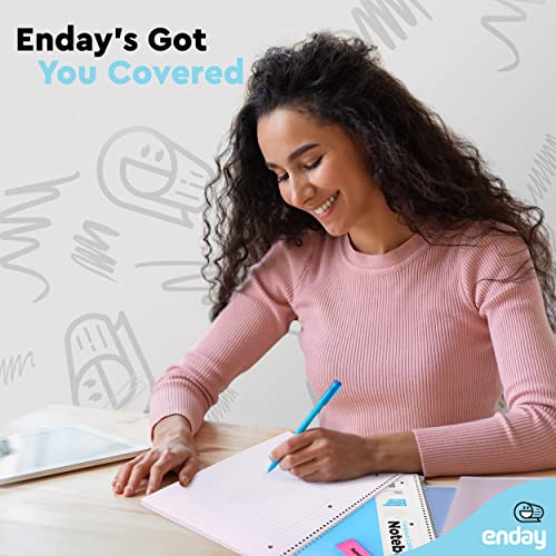 Emraw Notebook 70 Sheets 3 Hole College Ruled Meeting Notebook Durable Laminated Cover Reversible Assorted Color Double Sided Paper Small Notebook (6-Pack)