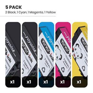 YoYoink Remanufactured Printer Ink Cartridges Replacement for Epson T288XL 288 XL (2 Black, 1 Cyan, 1 Magenta, 1 Yellow, 5-Pack)