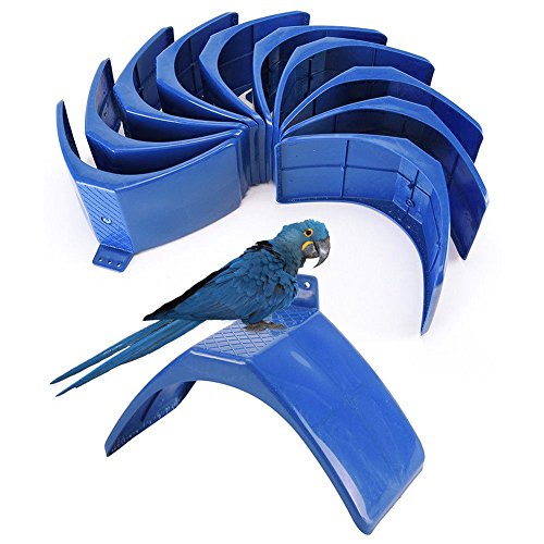 LVOERTUIG 10pcs Pigeon Stand Dove Rest Stand Pigeon Perch Roost Frame Grill Dwelling Pigeon Perches Roost Bird Supplies Accessories(Blue)