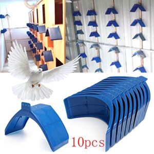 LVOERTUIG 10pcs Pigeon Stand Dove Rest Stand Pigeon Perch Roost Frame Grill Dwelling Pigeon Perches Roost Bird Supplies Accessories(Blue)