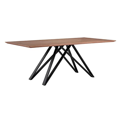 Armen Living Modena Dining Table, Matte Black 79 x 30 x 39.5