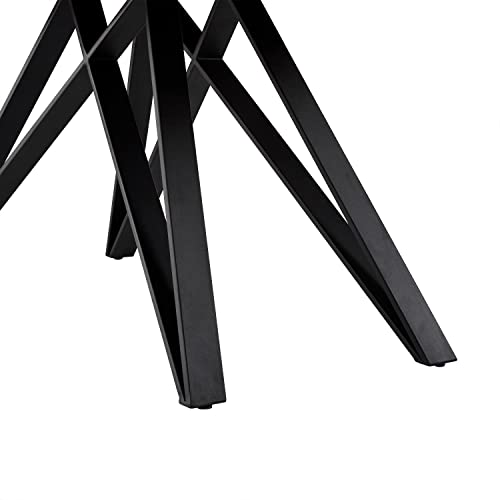 Armen Living Modena Dining Table, Matte Black 79 x 30 x 39.5