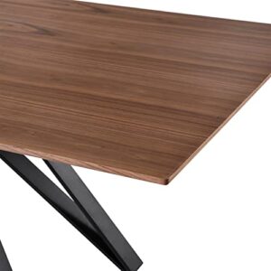 Armen Living Modena Dining Table, Matte Black 79 x 30 x 39.5