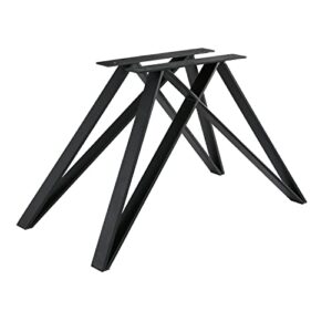 Armen Living Modena Dining Table, Matte Black 79 x 30 x 39.5