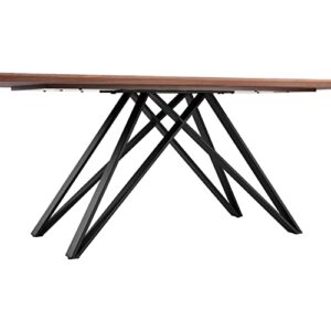 Armen Living Modena Dining Table, Matte Black 79 x 30 x 39.5