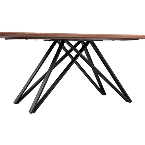 Armen Living Modena Dining Table, Matte Black 79 x 30 x 39.5