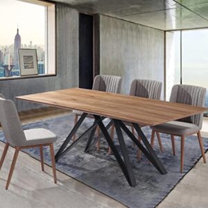 Armen Living Modena Dining Table, Matte Black 79 x 30 x 39.5