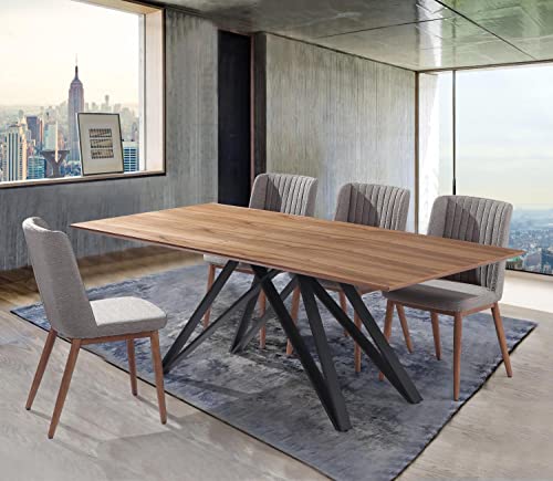 Armen Living Modena Dining Table, Matte Black 79 x 30 x 39.5