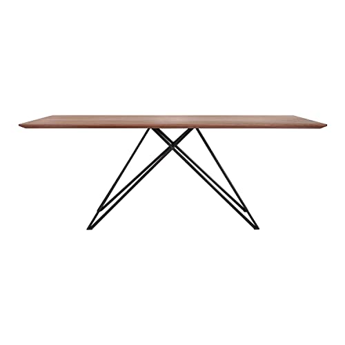 Armen Living Modena Dining Table, Matte Black 79 x 30 x 39.5