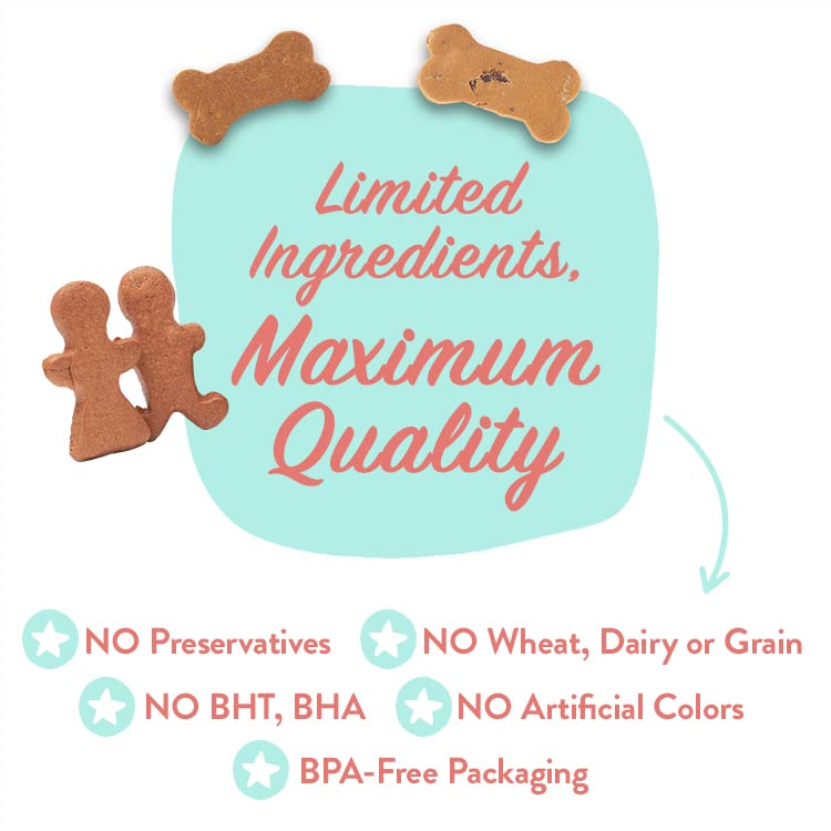 Crafted by Humans Loved by Dogs Portland Pet Food Company Grain-Free & Gluten-Free Biscuit Dog Treats (1-Pack 5 oz) — Pumpkin Flavor — All Natural, Human-Grade, Made in The USA