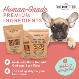 Crafted by Humans Loved by Dogs Portland Pet Food Company Grain-Free & Gluten-Free Biscuit Dog Treats (1-Pack 5 oz) — Pumpkin Flavor — All Natural, Human-Grade, Made in The USA