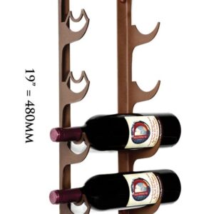 di prima usa Wine Rack Wall Mounted for Wine Bottles - Luxury Metal Wine Rack Mount - Long-Lasting Hanging Wine Rack for Wall Mount, Cellar, Kitchen, Living Room - Single Depth Row – 4 Bottles