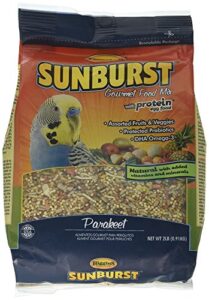 higgins sunburst parakeet bird food gourmet blend parakeet bird food mix 2 lb. bag. fast just jak's pet market