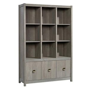 sauder cannery bridge storage wall, l: 48.35" x w: 15.67" x h: 71.97", mystic oak