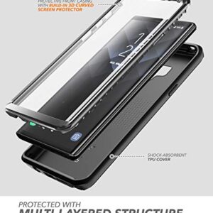 Clayco Xenon Series Case for Samsung Galaxy Note 9 (2018 Release), Full-Body Rugged Case with Built-in 3D Curved Screen Protector (Black)