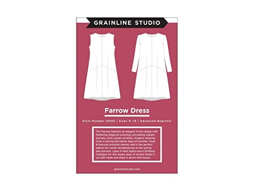 Grainline Studio Farrow Dress Sizes 0-18 Fabric, Multi