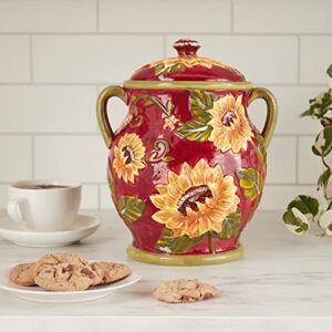 Certified International Sunset Sunflower Biscuit Jar,One Size, Multicolored