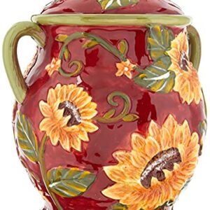 Certified International Sunset Sunflower Biscuit Jar,One Size, Multicolored