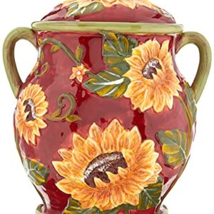 Certified International Sunset Sunflower Biscuit Jar,One Size, Multicolored