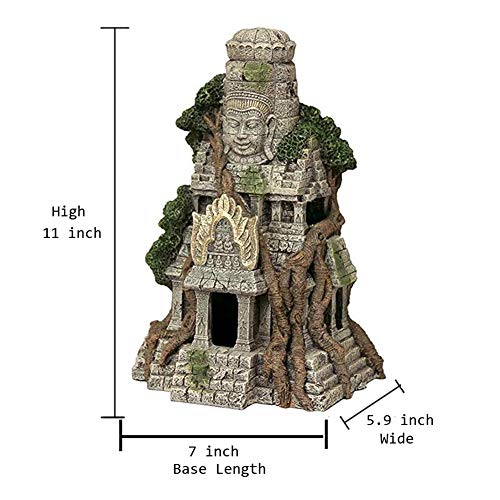 Sunyiny Aquarium Decorations Fish Tank Decorations Ancient Rock Face House Exotic Aquarium Ornament Aquarium Decor for 20 30 Gallon Fish Tank