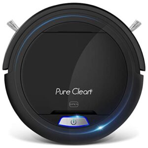 serenelife pure clean robot vacuum cleaner - upgraded lithium battery 90 min run time - automatic bot self detects stairs pet hair allergies friendly robotic home cleaning for carpet hardwood floor