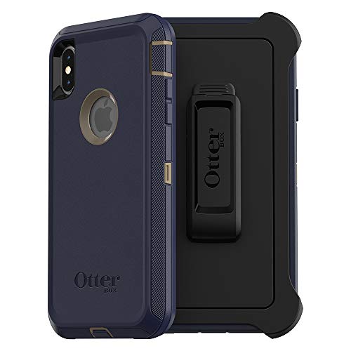 OtterBox DEFENDER SERIES SCREENLESS Case Case for iPhone Xs Max - Retail Packaging - DARK LAKE (CHINCHILLA/DRESS BLUES)