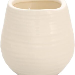 Pavilion Gift Company Never Stop Wishing Happy 40th Birthday - 8 oz Soy Wax Candle with Wick in A Yellow Ceramic Vessel 8 oz-100 Scent: Serenity, 3.5 Inch Tall