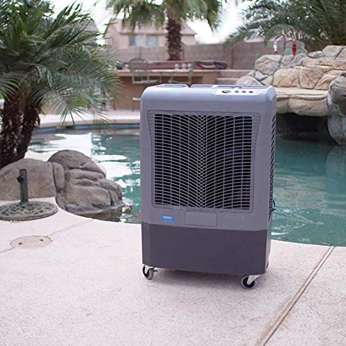 Hessaire MC37M Indoor or Outdoor Portable Oscillating Evaporative Swamp Air Cooler for 950 Square Feet of Space with Water Reservoir