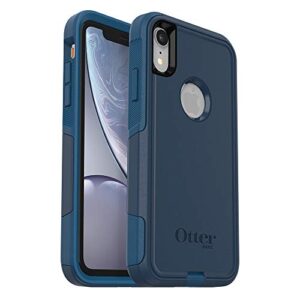 otterbox iphone xr commuter series case - bespoke way (blazer blue/stormy seas blue), slim & tough, pocket-friendly, with port protection