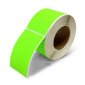 Next Day Labels, 3 X 5 Rectangle Inventory Color Coding Labels, 500 Per Roll (Fluorescent Green)