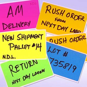 Next Day Labels, 3 X 5 Rectangle Inventory Color Coding Labels, 500 Per Roll (Fluorescent Green)