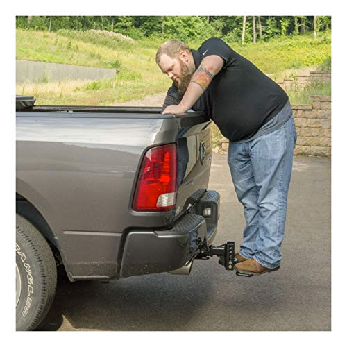 CURT 45909 Folding Hitch Step for Adjustable Channel Mount 17.1 x 8.5 x 2.7 inches