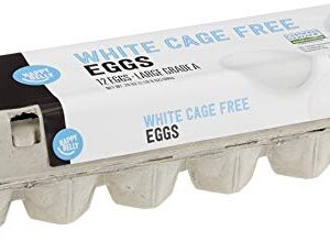 Amazon Brand - Happy Belly Cage-Free, Large, White Eggs, 1 Dozen (Packaging May Vary)