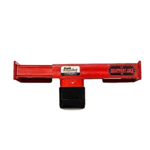 equipment lock cargo door lock - combination - steel cargo door lock - truck accessories and storage - maximum security door lock - for semi trailer trucks and containers - red (cdl-c)