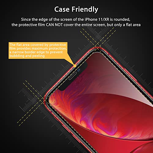 UNBREAKcable 3-Pack Screen Protector for iPhone 11/ iPhone XR 6.1", 9H Premium Tempered Glass Screen Protector for iPhone XR/iPhone 11 [Free Alignment Tool, No Bubble, Anti-Scratch]