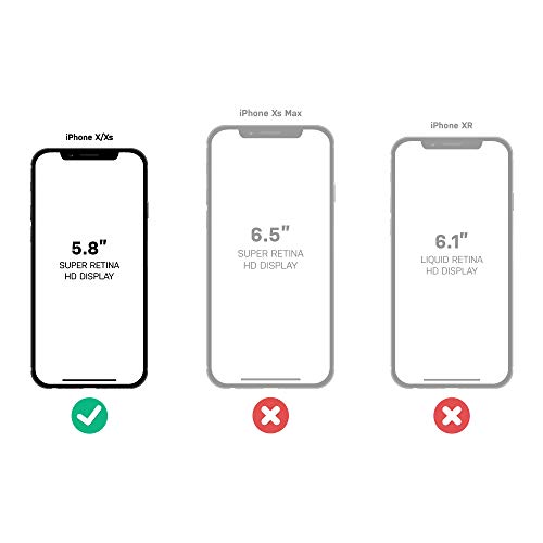 LifeProof FRĒ SERIES Waterproof Case for iPhone Xs (ONLY) - Retail Packaging - ASPHALT (BLACK/DARK GREY)