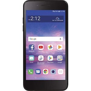 simple mobile lg rebel 4 4g lte prepaid smartphone (locked) - black - 16gb - sim card included - gsm