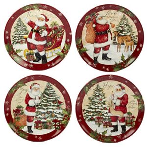 Certified International 89127 Holiday Wishes 16 piece Dinnerware Set, Set of 4, One Size, Mulicolored