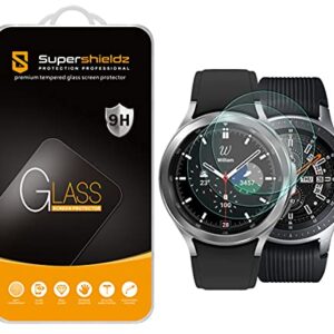 (3 Pack) Supershieldz Designed for Samsung Galaxy Watch 4 Classic (46mm) / Galaxy Watch (46mm) Tempered Glass Screen Protector, Anti Scratch, Bubble Free