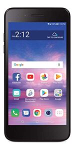 tracfone carrier-locked lg rebel 4 4g lte prepaid smartphone - black - 16gb - sim card included - cdma, standart