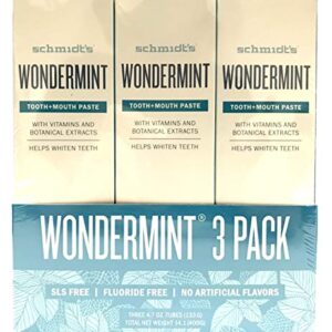 Schmidt's Wondermint Toothpaste, 4.70 oz | Pack of 3