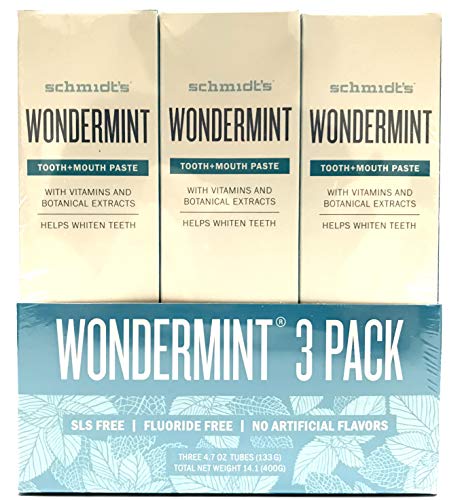 Schmidt's Wondermint Toothpaste, 4.70 oz | Pack of 3