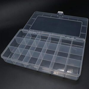 Xiaoyztan 2 Pcs 18-Grid Plastic Storage Cases Multifunctional Container Boxes for Small Components Jewelry Sweets Medicine (8" x 4.7" x 1.3")