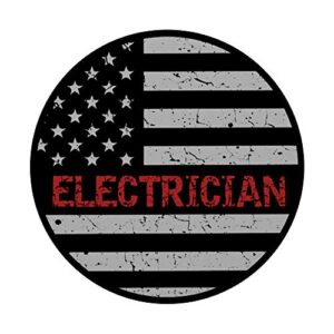 American Electrician USA Flag Pop Socket PopSockets PopGrip: Swappable Grip for Phones & Tablets