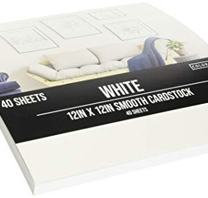 Colorbok White 12x12in Smooth Cardstock